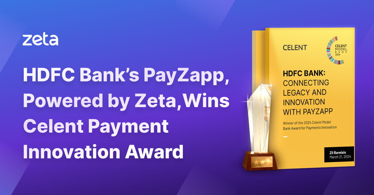 Zeta Tech Powered HDFC PayZapp Wins Celent Award